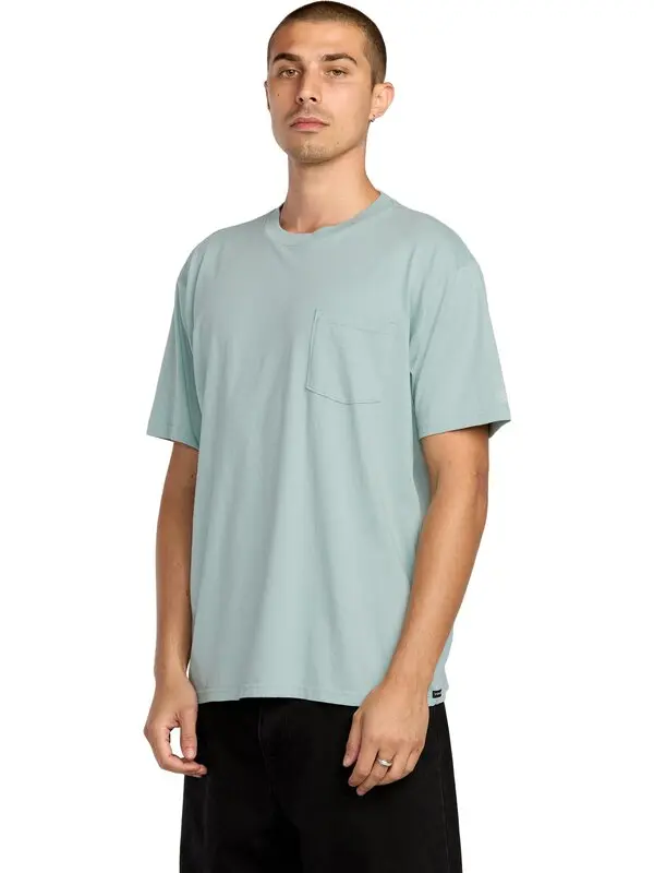 Volcom Solid Short Sleeve Pocket Tee - Chambray