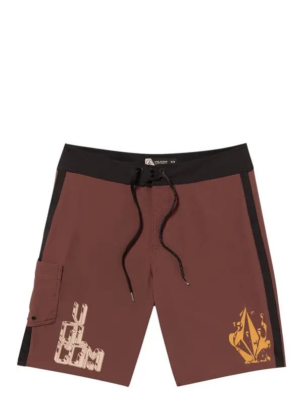 Volcom Featured Artist Callum Rooney Mod Boardshorts - Pepper Red
