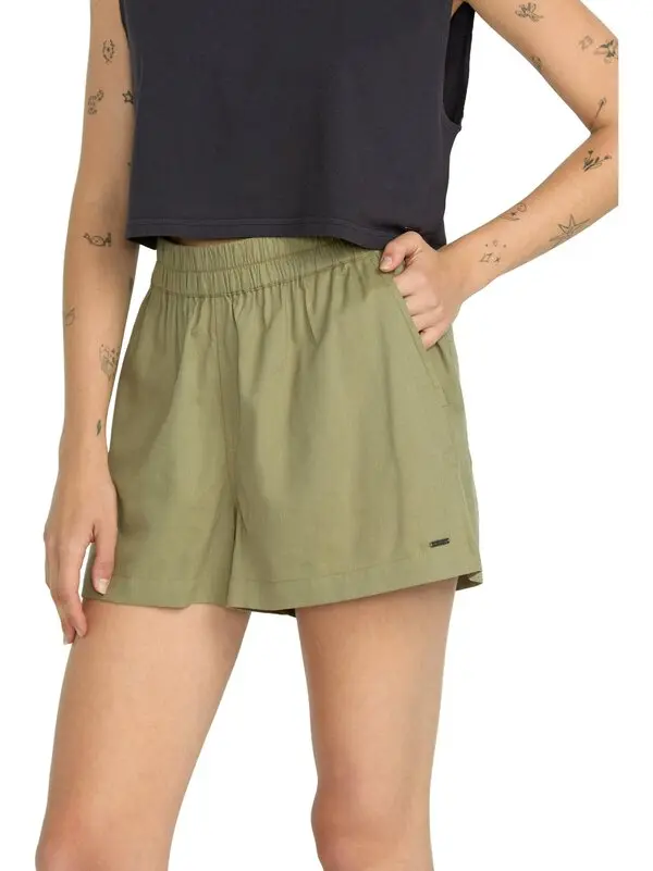 Volcom Lived In Track Shorts - Light Army