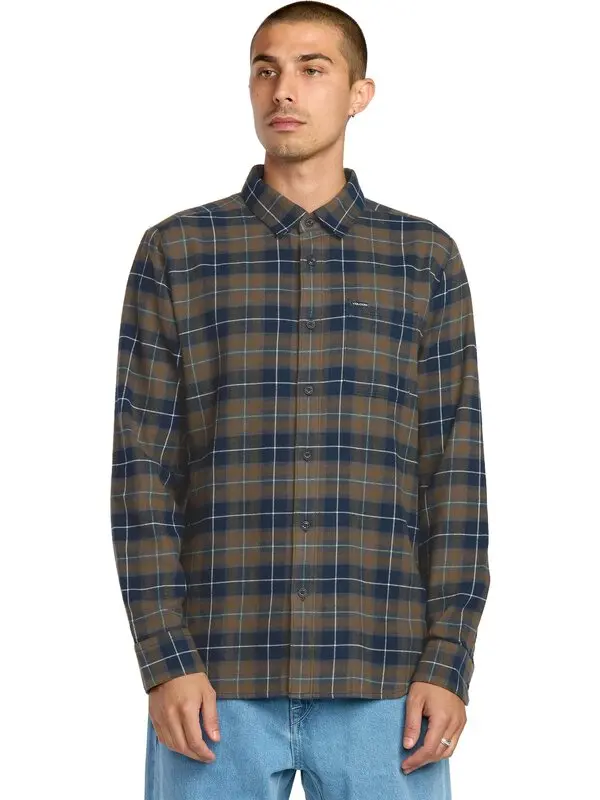 Volcom Levelstone Long Sleeve Shirt - Navy
