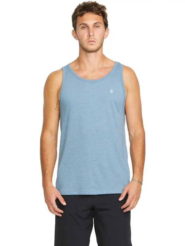 Volcom Solid Heather Sleeveless Tank - Stormy Blue