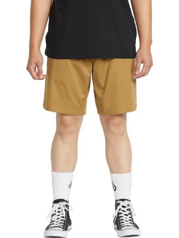 Volcom Elastic Waist Shorts - Dark Khaki