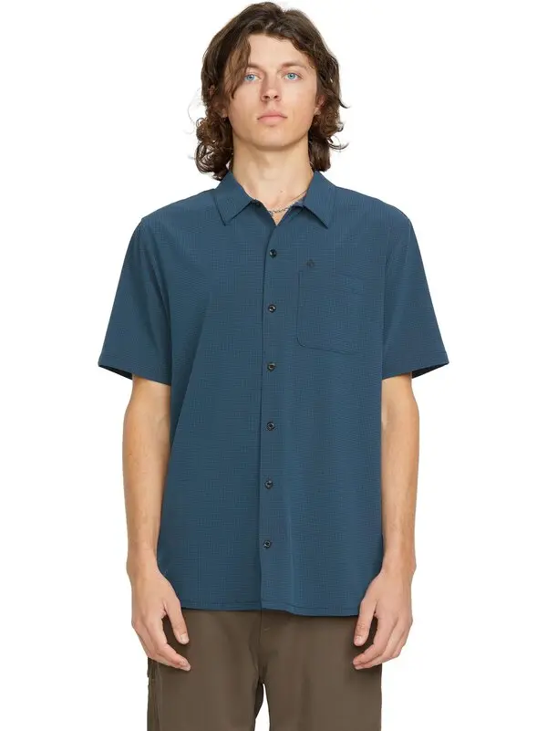 Volcom Ridgestone Short Sleeve Shirt - Deep Blue