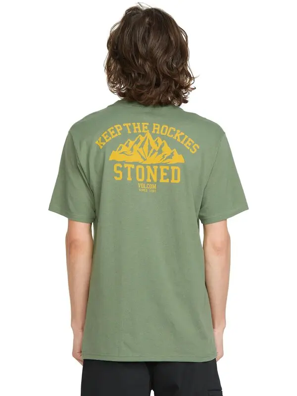 Volcom Keep Rockies Stoned Short Sleeve Tee - Light Olive