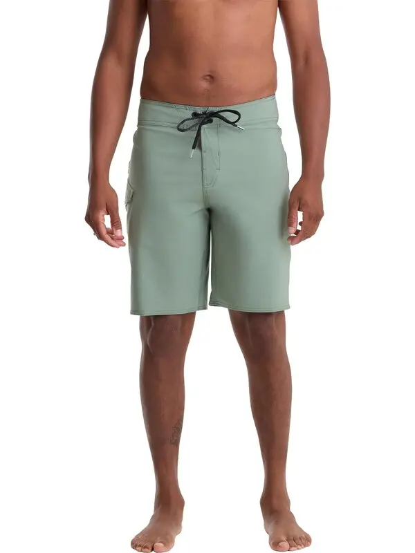 Volcom Lido Solid Board Shorts - Brown Olive