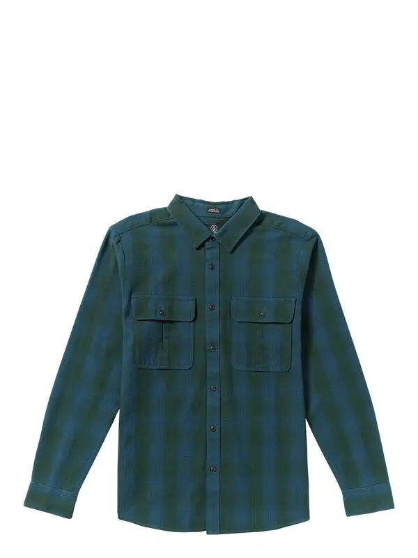 Volcom Shadowstone Flannel Long Sleeve Shirt - Scarab
