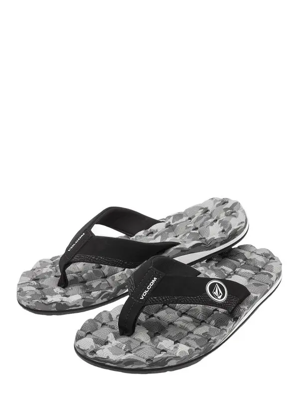 Volcom Recliner Thong Sandals - Gray Combo