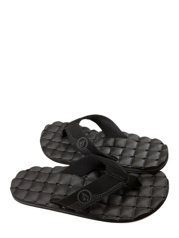 Volcom Recliner Sandal - Black Destructo