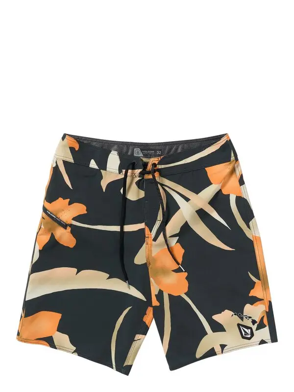 Volcom Floral Print Boardshorts - Old Mill