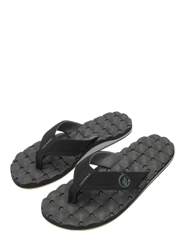 Volcom Recliner Hawaii Sandals - Black Grey