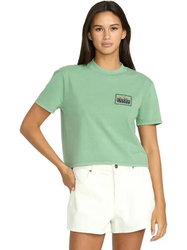 Volcom Dial Crop Tee - Seagreen
