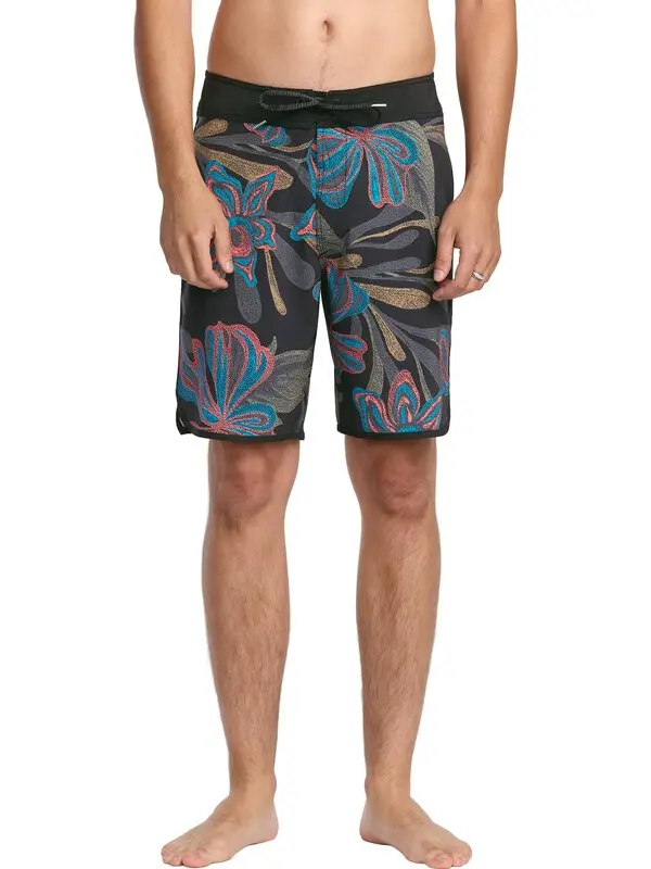 Volcom Infuse Scallop Mod Board Shorts - Black Print