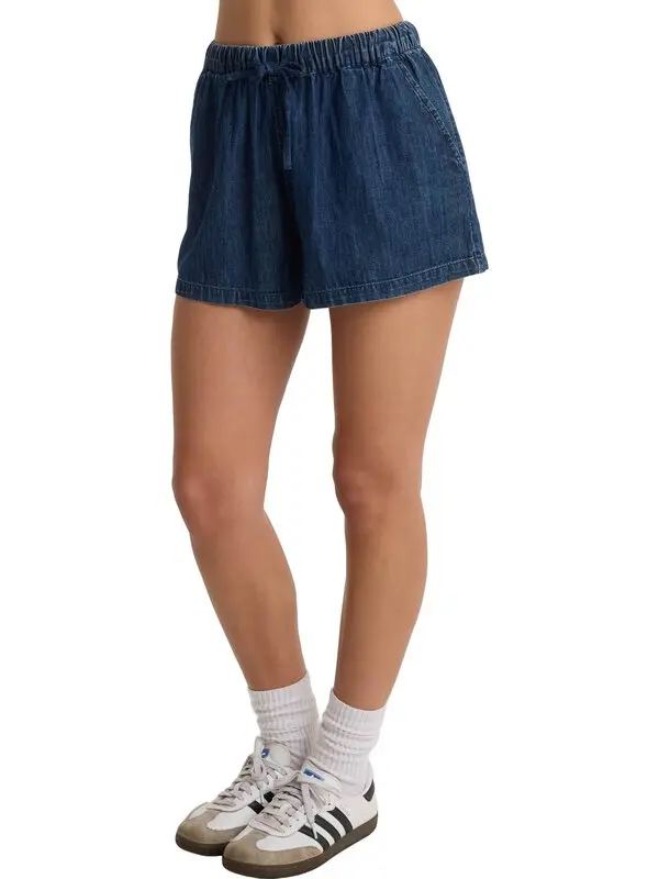 Volcom Relaxed Tie-front Shorts - Chambray