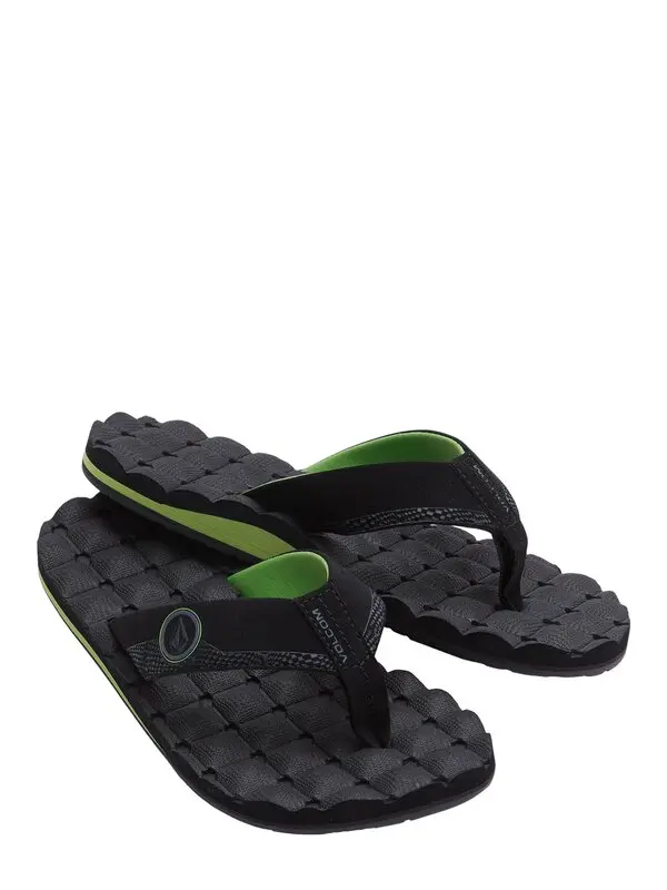 Volcom Recliner Sandals - Black/green
