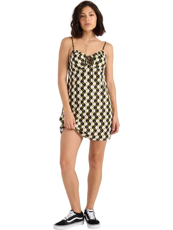 Volcom La Fronda Mini Dress - Blk/natural