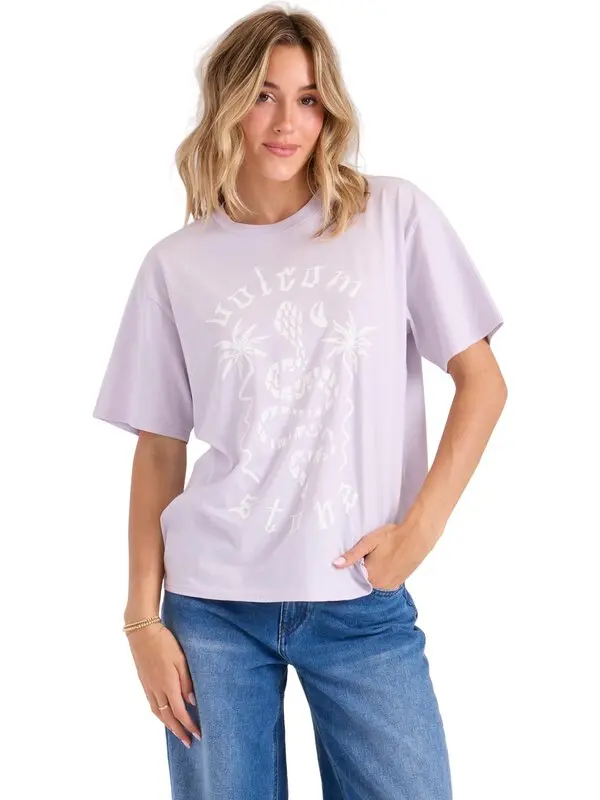 Volcom Burnout Boyfriend Tee - Dusty Lavender