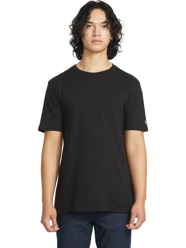 Volcom Solid Short Sleeve Tee Pocket Tee - Black
