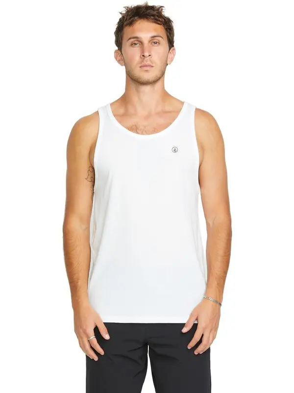 Volcom Solid Heather Sleeveless Tank - White