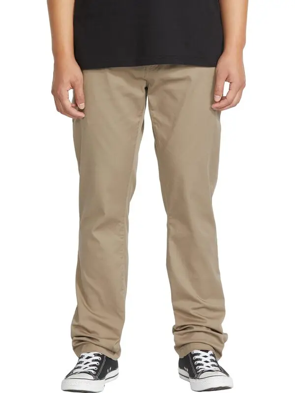 Volcom Slim-fit Stretch Twill Pants - Khaki