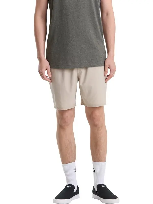 Volcom Nomoly Elastic Waist Shorts - Stone