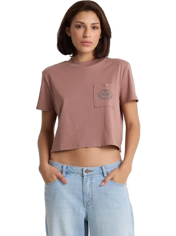 Volcom Short Sleeve T-shirt With Pocket - Desert Taupe