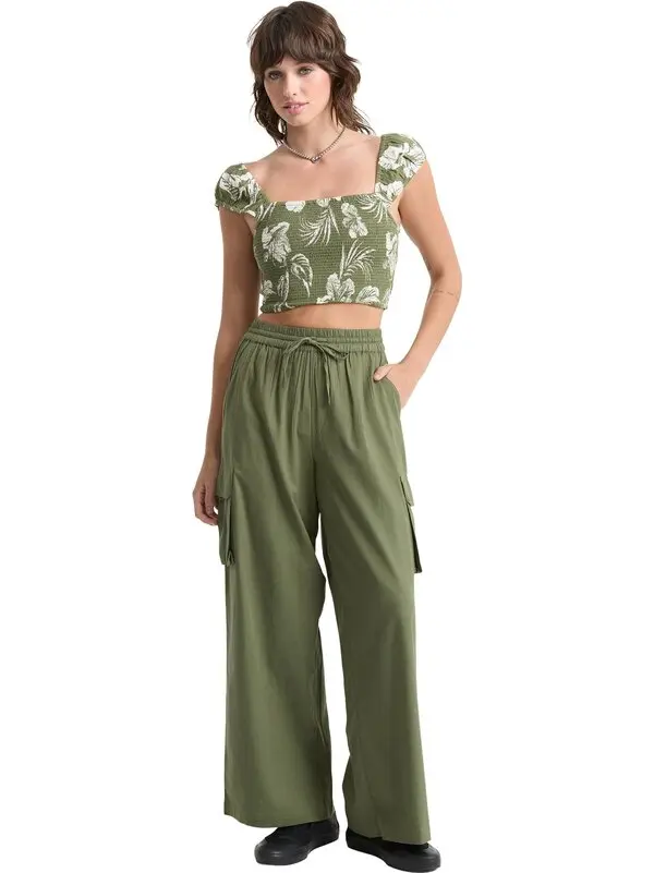 Volcom Lived In Beach Pants - Moss Stone