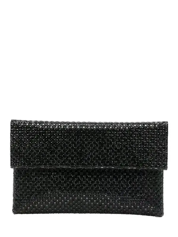 TWENTY FOURHAITCH Morna Woven Chain Clutch Bag - Black