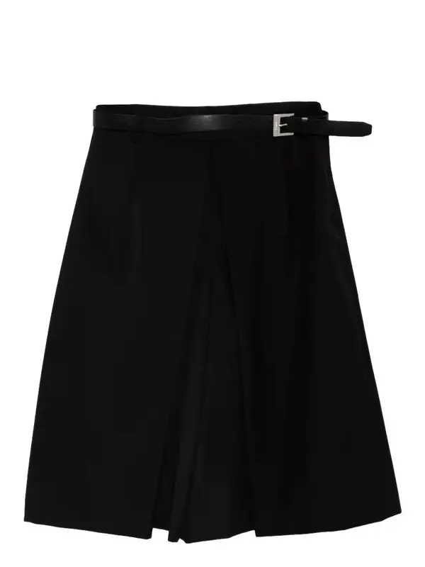 JUUN.J Belted Pleated Skort - Black