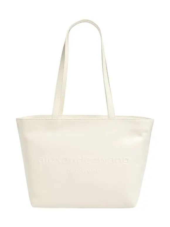 Alexander Wang Medium Punch Leather Tote Bag - Vanilla