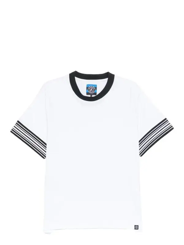 AGNES B. Tipping-cuff T-shirt - White