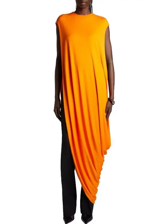 TOM FORD Asymmetrical Crepe Jersey Top - Orange