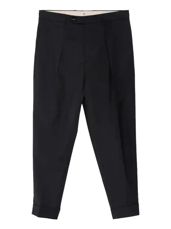 BERWICH Chiaia Pleated Cuffed Trousers - Blue