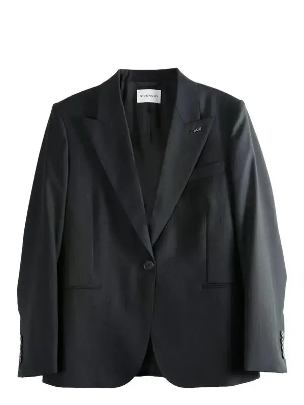 Givenchy Single-breasted Pinstripe Blazer - Black