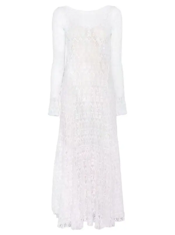 FORTE_FORTE Lace Maxi Dress - White