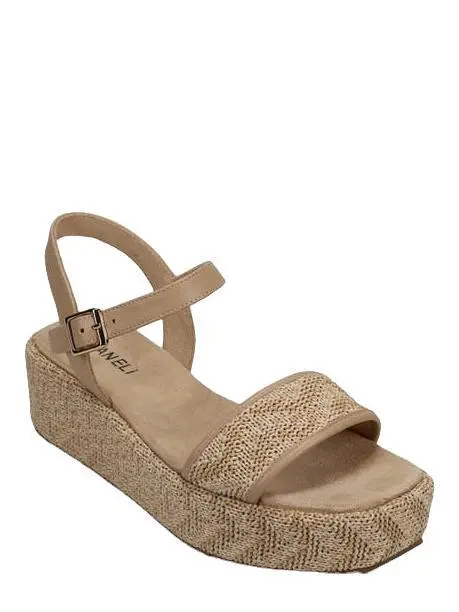 Vaneli Walda Ankle Strap Platform Sandal - Natural