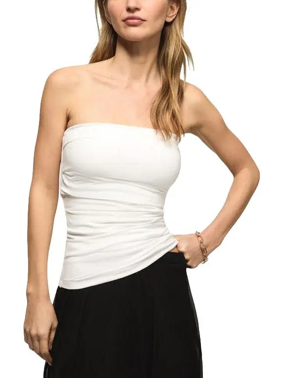 Lucky Brand Strapless Knit Tube Top - Bright White
