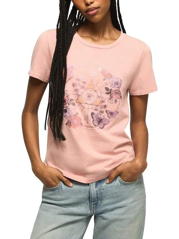 Lucky Brand Celestial Butterfly Graphic T-shirt - Mellow Rose