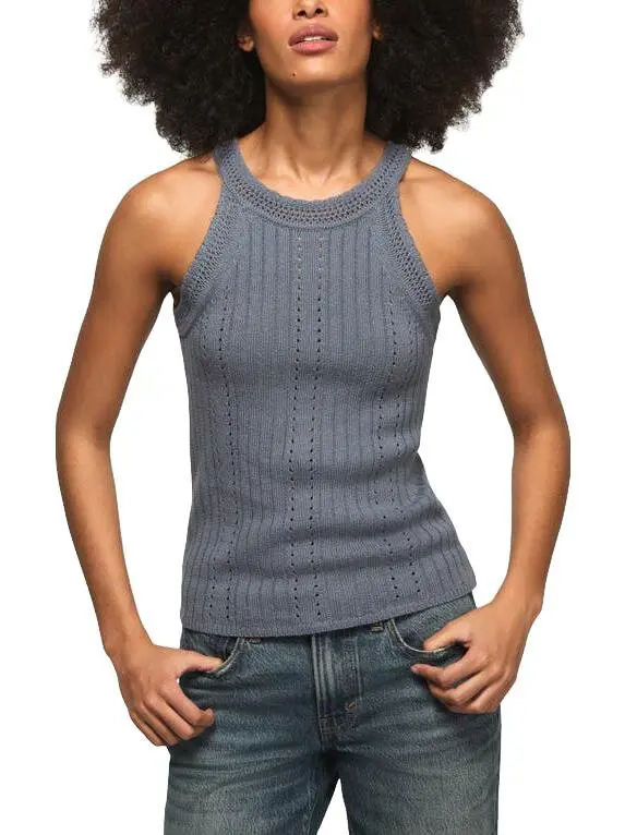 Lucky Brand Pointelle Sweater Tank - Flint Stone