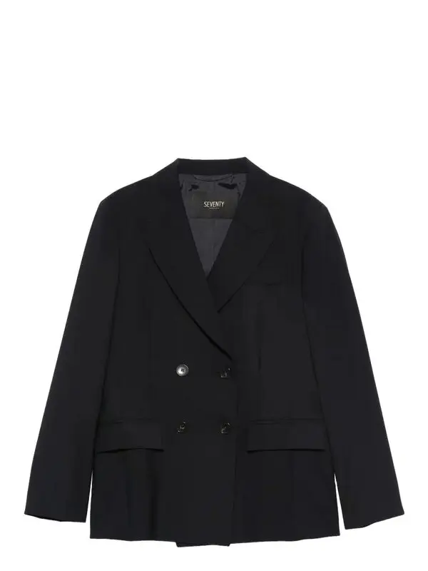 Seventy Double-breasted Blazer - Black