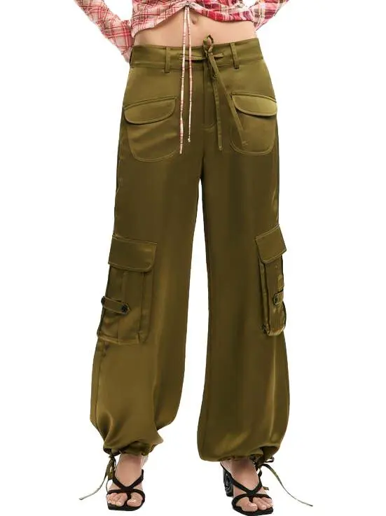 Desigual Tapered Cargo Trousers - Light Green