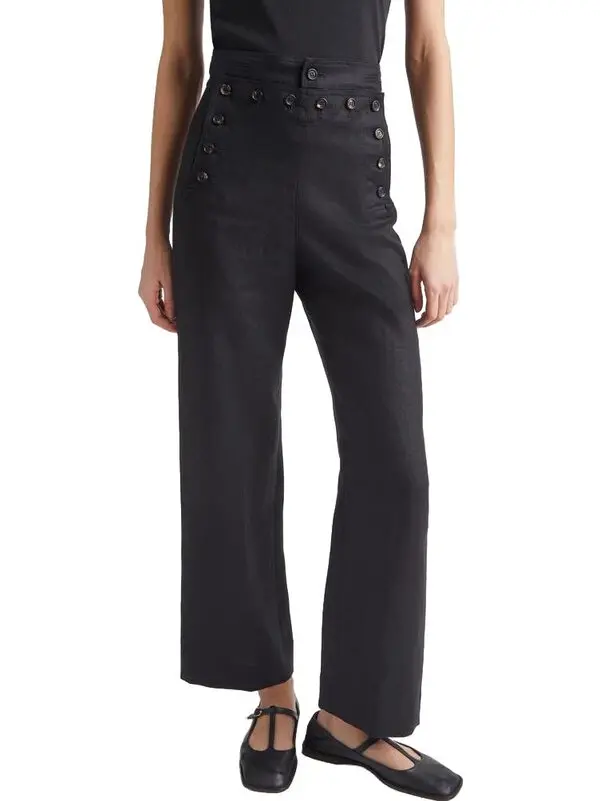BODE Linen Sailor Trousers - Black