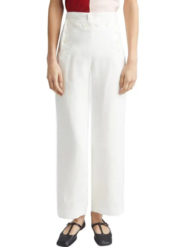 BODE Linen Sailor Trousers - White