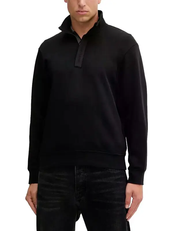 Armani Exchange Zip Collared Sweatshirt - Black