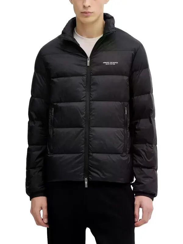 Armani Exchange Quilted Zip Jacket - Black