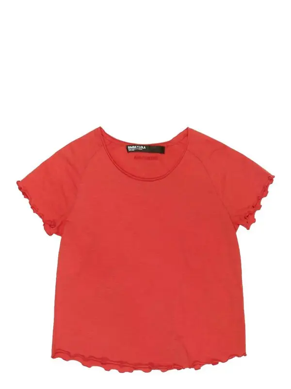 Bimba Y Lola Scalloped-edges T-shirt - Red