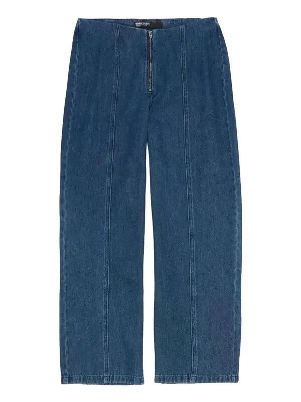 Bimba Y Lola Ankle-length Wide Leg Jeans - Blue