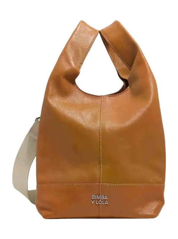 Bimba Y Lola Medium Paper Stitched Tote - Brown