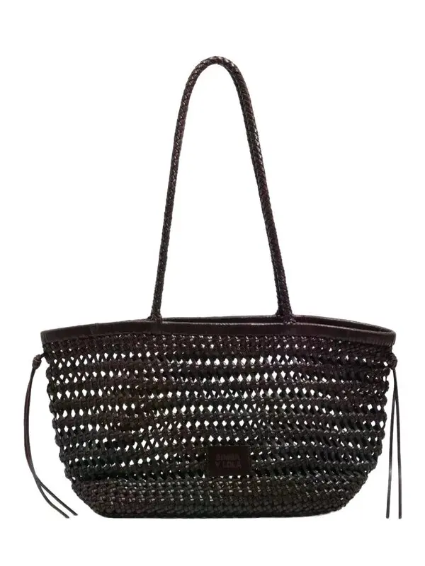 Bimba Y Lola Woven Plait Tote Bag - Brown