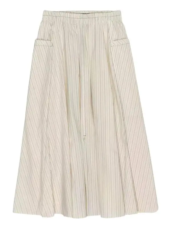 Bimba Y Lola Striped Midi Skirt - Neutrals