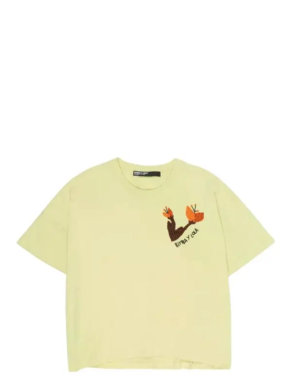 Bimba Y Lola Graphic-print Crew-neck T-shirt - Yellow